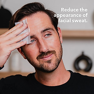 SweatBlock Antiperspirant Face Wipes for Men & Women - 15 Count - Helps Control Oily Skin, Reduce Shine & Facial Perspiration - Clinically Tested - Vitamin E