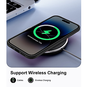 HOOMIL Silicone Case for iPhone 14 Pro 6.1-Inch, Skin-Friendly Soft Touch Cover, Anti-Scratch Microfiber Lining, Black