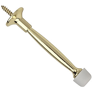 National Hardware N830-146 4" Polished Brass Door Stop