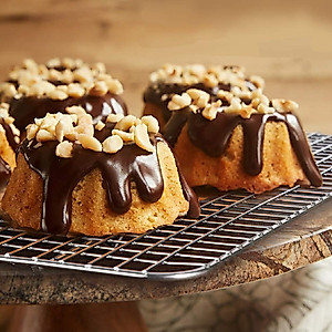 Hiware 2-Pack Cooling Racks for Baking - 8.5" x 12" - Quarter Size - Stainless Steel Wire Cookie Rack Fits Quarter Sheet Pan, Oven Safe for Cooking, Roasting, Grilling