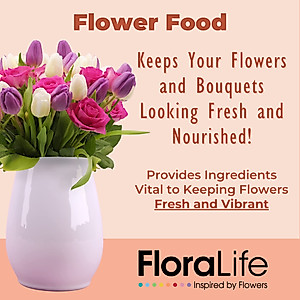 FloraLife Fresh-Cut Flower Food - Liquid Multi-Nutrient & Hydration Solution - 8oz