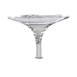 Solid .925 Sterling Silver Saint Jude Oval Statement Ring for Women (Size 11)