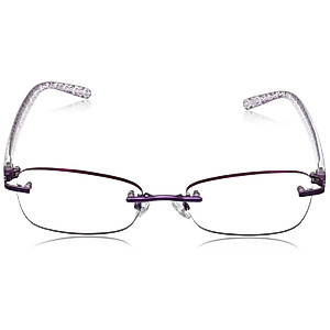 Foster Grant Daniella Reading Glasses, Purple/Transparent, 59 mm