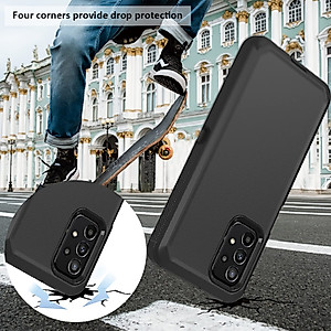 NIUBITY Rugged Phone Case for Samsung Galaxy A23 5G|4G, with Belt Clip Holster & Kickstand Heavy Duty Shockproof Protective Full Body Case Cover for Samsung Galaxy A23 5G 6.6 inch Phone (Black)