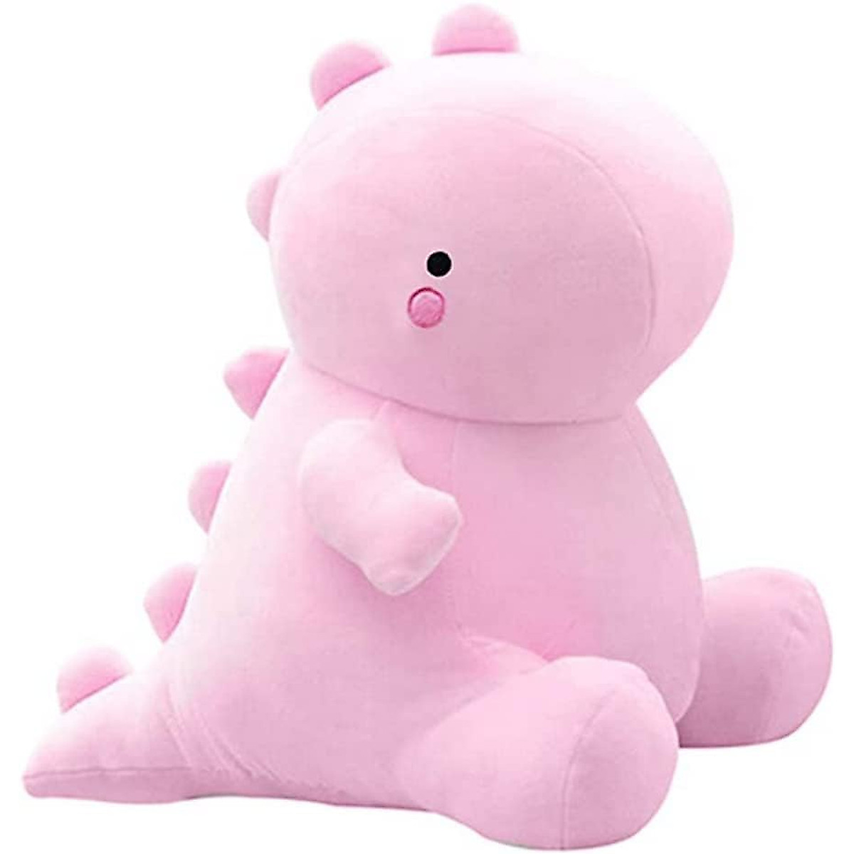 OUKEYI 11.8 inch Cute Dinosaur Plush Toys, Plush Stuffed Animal Dino Hugging Pillow Soft 3D Pom Plush Toy, Birthday Gifts for Kids Girls Boys (pink)