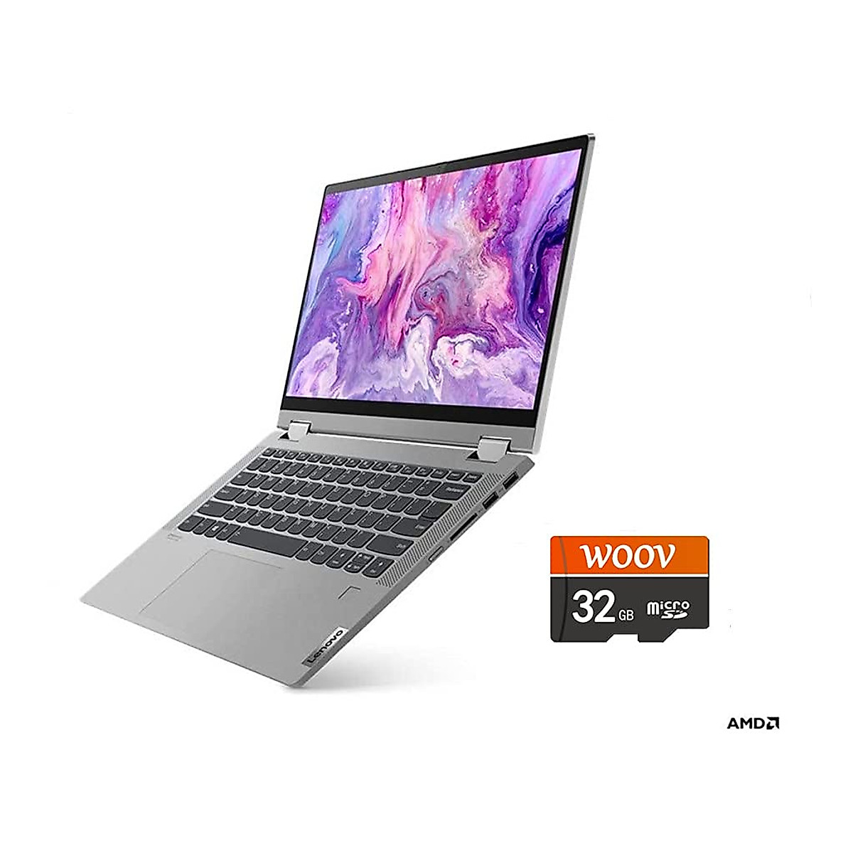 Lenovo Flex 5 14" FHD IPS 2in1 Touch Screen Laptop, 6-core AMD Ryzen 5 4500U (>i7-10710U), USB-C, WiFi, Fingerprint, Backlit KB, Webcam, HDMI, Win 10 Home, 32GB MSD Card (8GB RAM | 512GB PCIe SSD)
