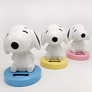 Colcolo Solar Bobbleheads Dog Model, Dashboard Car Decorations, Desktop Ornaments , Blue