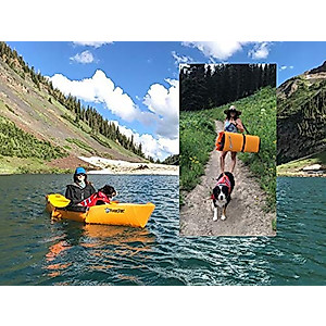 Tucktec Advanced 10 Foot Foldable Kayak Folding Canoe, Portable Lightweight, Boat Fits in Your Car No Roof Rack Needed, Stronger Than Inflatable, for Kids or Adult (Blue 2022)