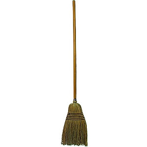 Carlisle FoodService Products 4135067 Commercial Corn Broom with Solid Wood Handle, 12" Wide (Case of 12)