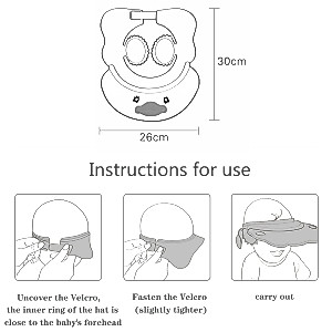 Baby Shower Cap Shampoo Visor Shield hat Kids Bath Washing Hair Rinser Prevents Water from Pooling in Face for Protector Toddler Children(Yellow)