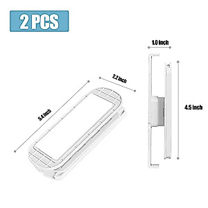 ORIJOYNA Power Strip Holder 2 Pack Self Adhesive Power Strip Mounts with Wire Wrap Function WiFi Router Surge Protector Mount Fixator Wall Mount Punch Free Cable Management System