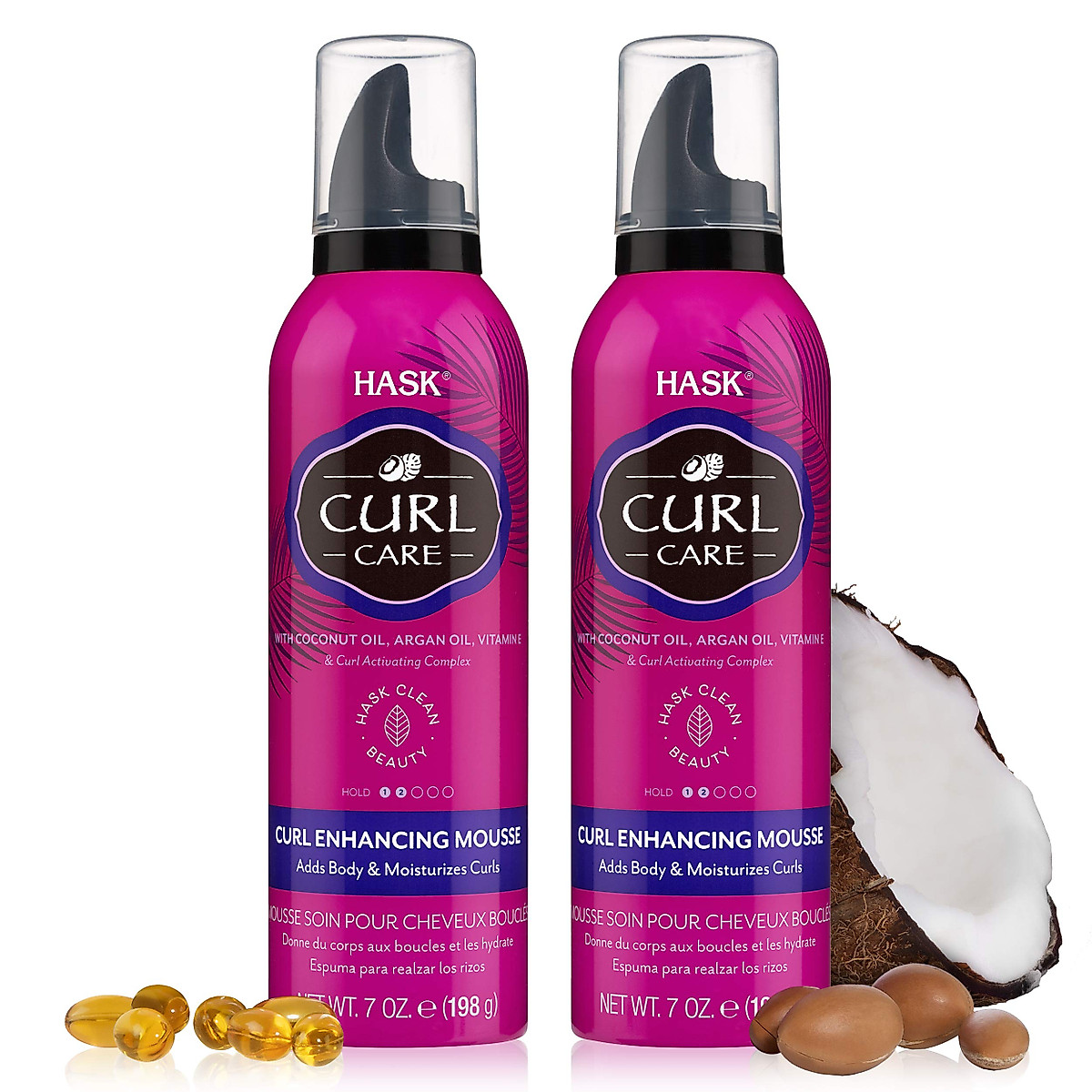 HASK CURL CARE Curl Enhancing Mousse Bundle - Vegan, Cruelty-Free, Color Safe, Gluten-Free, Sulfate-Free