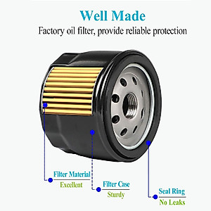 Drblawi Compatible with 4 Pack Professional 12 050 01-S Oil Filter Fits for Kohler Engine Lawn Mower Troy Bilt Bronco 12 050 01 1205001-S 12 050 01-S1 YTH20K46 KT715 SV470-SV620 Lawn Mower Oil Filter