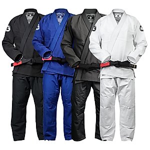 Gold BJJ Foundation Gi - Pearl Weave Jiu Jitsu Gi for Men and Women - IBJJF Competition Legal BJJ Gi (White, A5)