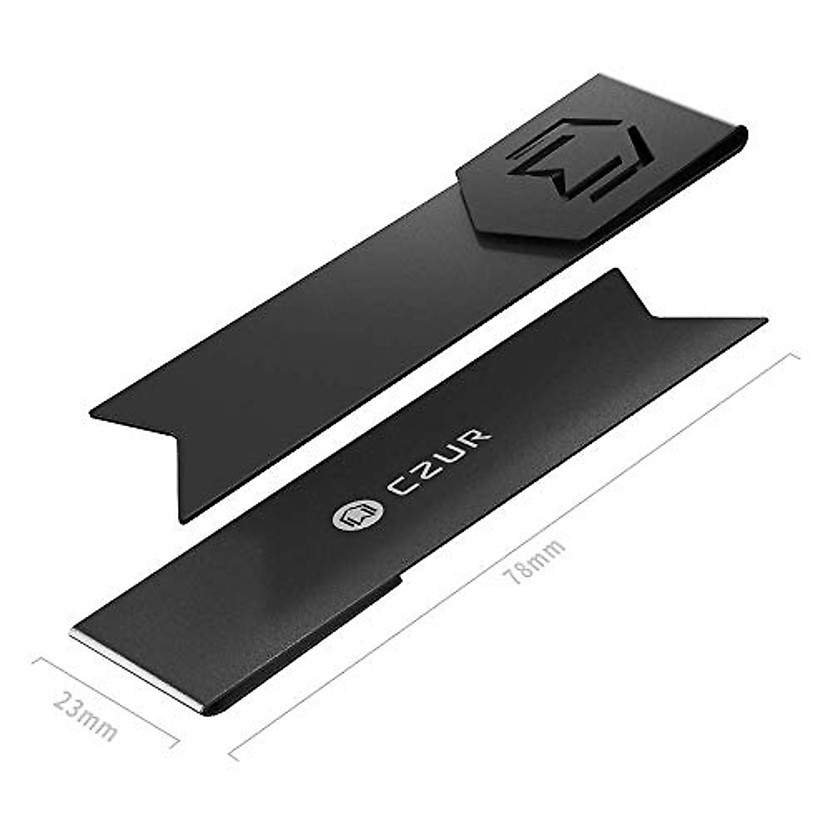 CJ Tech Metal Bookmark, Stylish Bookmarks, Teacher Valentine Gift, Unique Gift for Women, Men, Readers, Light&Durable Reward Bookmark with ANODIZING Technology, SuperGrip U-Shape Design-Dark Gray