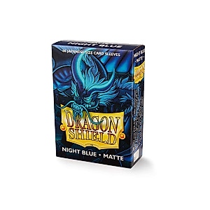Dragon Shield Matte Mini Japanese Night Blue 60 ct Card Sleeves Individual Pack …