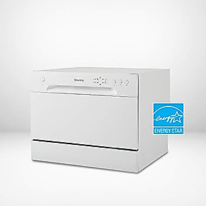 Danby DDW621WDB Countertop Dishwasher with 6 Place Settings, 6 Wash Cycles and Silverware Basket, Energy Star-Rated with Low Water Consumption and Quiet Operation