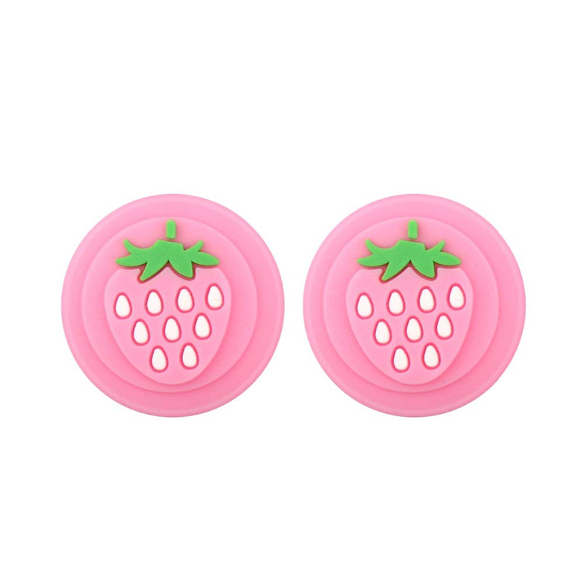 Thumb Stick Grip Cap Joystick Cover for Nintendo Switch Switch Lite Controller Thumbstick Case Colorful Strawberry 2PCS Pink