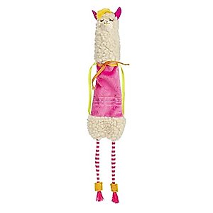 SmartyKat Leggy Llama Kicker Plush Catnip Cat Toy - White/Pink, One Size
