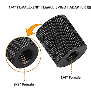 Frgyee 12 Pcs 1/4" 3/8" Light Stand Adapter, Tripod Screw Adapter Converter for DSLR Camera Tripod, Shoulder Rig, Flash Light Stand, Camera Cage, Lighting Equipment, LED Panel, GoPro Tripod Mount