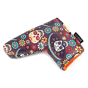 SHABIER Golf Putter Cover Skull Design Headcover for Blade Golf Putter Head Cover