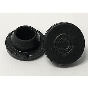 20mm Butyl Rubber Stoppers Snap On Easy 100pk Black
