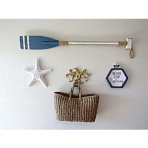 Wallcharmers Gold Octopus Key, Leash, & Towel Holder | Nautical Home & Wall Decor