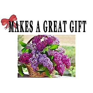 Flower Lavender Lilac Floral Kitchen Glass Cutting Board Decorative Gift For Mom Design