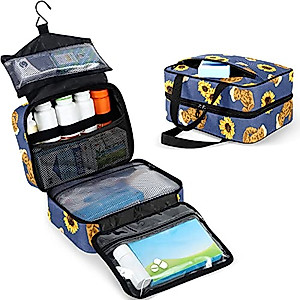 Naanle Medicine Storage Bag Sunflower Bear Empty Large Family First Aid Box Pill Bottle Organizer for Home Office Car Outdoor Travel Camping Emergency Medical Supplies