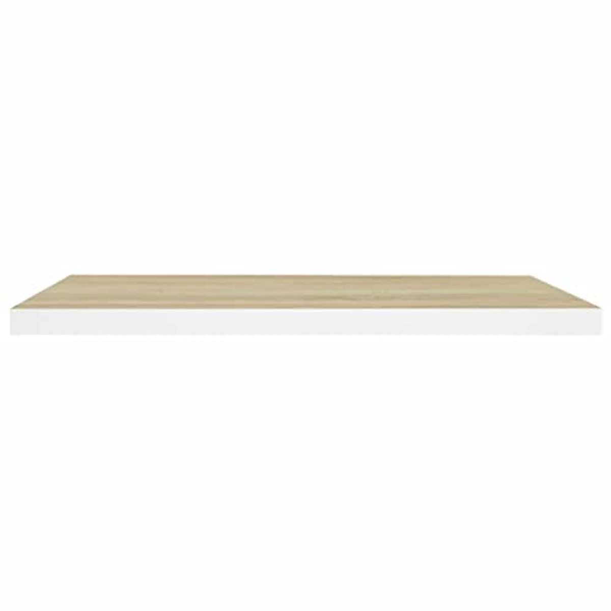 SKM Floating Wall Shelf Oak and White 31.5"x9.3"x1.5" MDF