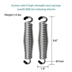 Wooden Porch Swing 2-Seater, Bench Swing with Cupholders, Hanging Chains and 7mm Springs, Heavy Duty 880 LBS, for Outdoor Patio Garden (Teak Tone, 4 FT Extra Large)