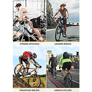 BALEAF Men's Mountain Bike Shorts 3D Padded Loose-fit MTB Cycling Bike Shorts Men Pockets Black/Grey L