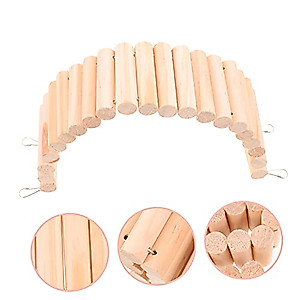 Balacoo 4pcs Hamster Log Ladder Pet Guinea Pig Toys Chew Toys Wooden Hamster Toy Ladder Toy Hamster Tunnel Chinchilla Toys Toys Wooden Toys Hamster Ladder Bridge Rabbit The