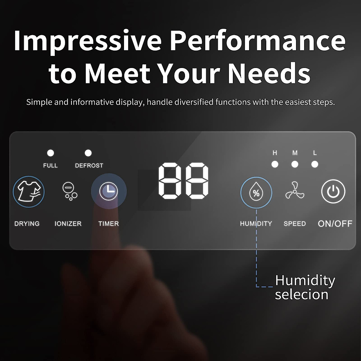 AIRPLUS 50 Pints Dehumidifier with Universal Wheels for Medium Spaces and Basements (AP2006)