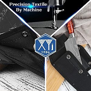 XYJ Universal Knife Sheath Oxford Cloth Camping Knives Sleeves Case Edge Guards Blade Protectors (Black, 8.5 * 2.5 inch)