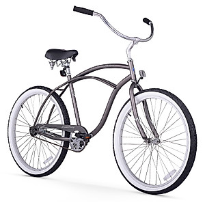 Firmstrong Urban Men's Beach Cruiser Bike, Single Speed Bicycle, 26 Inch Wheels, Matte Grey