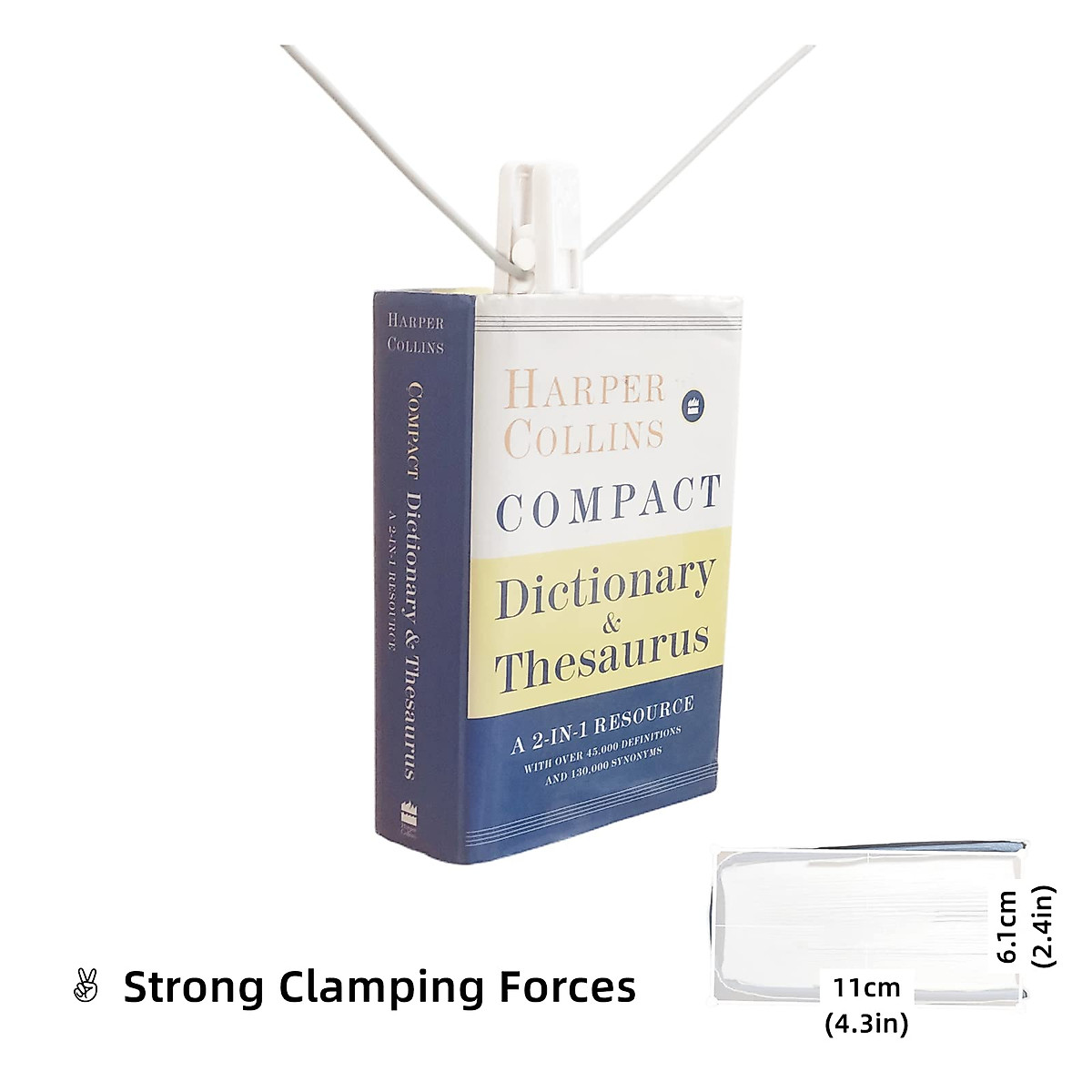 Strong Plastic Clothespins-16 Pack Heavy Duty Laundry Clothes Pins, Strong Clips, Non-Slip Clothes Pegs, Chip Clips, Hanger Clip, Rustless, Windproof, Heatproof-White