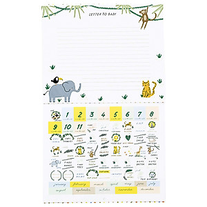 C.R. Gibson BA3-22583 Cute Elephants ''Wild About You'' Gender Neutral First Year Baby Calendar, 11'' W x 18'' H