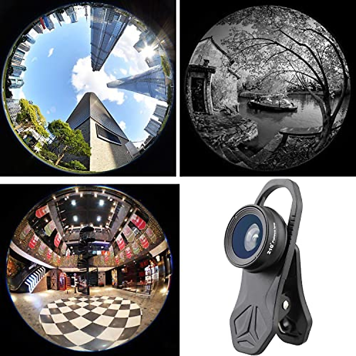 210° Fisheye Lens, Professional Cell Phone Lens for iPhone,Samsung,Pixel,BlackBerry,Ipad,Notebook,Etc,Fish Eye Lens