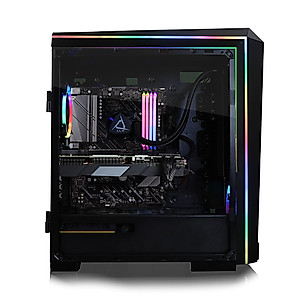 CLX Set VR-Ready Gaming Desktop - Liquid Cooled AMD Ryzen 7 5800X 3.8Ghz 8-Core Processor, 64GB DDR4 Memory, GeForce RTX 3070 8GB GDDR6 Graphics, 1TB SSD, 6TB HDD, WiFi, Windows 11 Home 64-bit, Black
