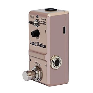 Rowin Loop Station Unlimited Overdubs 10 Minutes of Looping with 9V DC 1A Pedal Power Supply