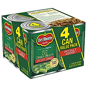 Del Monte Cut Blue Lake Green Beans With No Added Salt 4-14.5 Oz. Can, 14.5 Oz