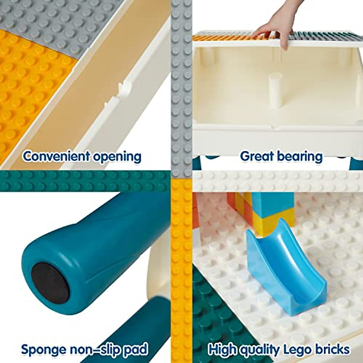 ide·o Toddler Table and Chair Set - Kid Table and Chair Set, Kids Play Table，Playroom Furniture，Kids Table with Storage