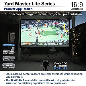 Elite Screens Yard Master Lite, 125-inch Outdoor Projector Screen 16:9 Double Sided Wrinkle-Free Foldable Portable Indoor Movie Projection Screen, | US Based Company 2-Year Warranty,OMS125HLITE