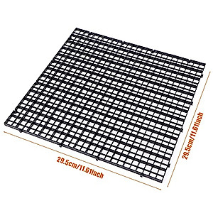 8 Pcs Large Aquarium Fish Tank Divider 11.7x11.7Inch Egg Crate Aquarium Filter Bottom Divider Tray Grid Isolation Board Partition Separator with 10 Pcs Sucker Clips for Mixed Breeding Light Diffuser