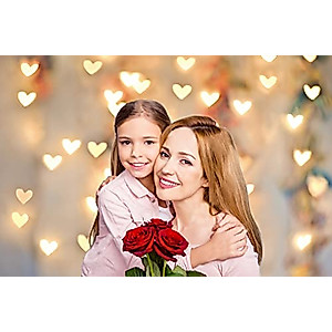 Valentine's Day Backdrop Valentine Love Heart Backdrop Mother's Day Dessert Cake Table Decoration Baby Shower Party Supplies Banner 7x5ft