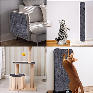 Yoanxong Cat Scratching Mat, 3 Pack 39.9" X 11.8" Trimmable Self-Adhesive Cat Scratching Mat, Sofa Furniture Wall Cat Scratching Board Cat Scratching Mat, Multifunctional Protective Pad for Furniture