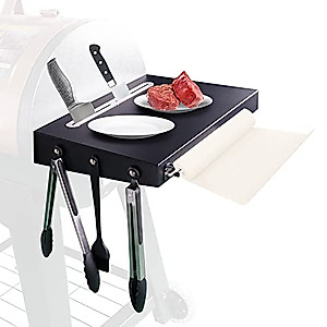 GRISUN Side Table Shelf for Pit Boss Lexington 540 Grills, Heavy Duty Steel Grill Accessories for Pit Boss Lexington - 71505 PB500LX1 Wood Pellet Grill