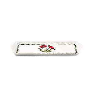 Pimpernel Botanic Garden Collection Sandwich Tray | Serving Platter | Crudité and Appetizer Tray | Made of Melamine | Measures 15.1" x 6.5" | Dishwasher Safe