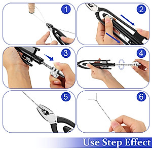 9 Inch Safety Wire Twisting Pliers, Aircraft Wire Twisting Tool with 10 Meters 0.5 mm Wire, Automatic Metal Lock Twister for Aircraft Auto Industry